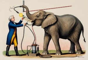 Thomas Edison Electrocuting an Elephant: AC vs DC Battle - Evolution ...